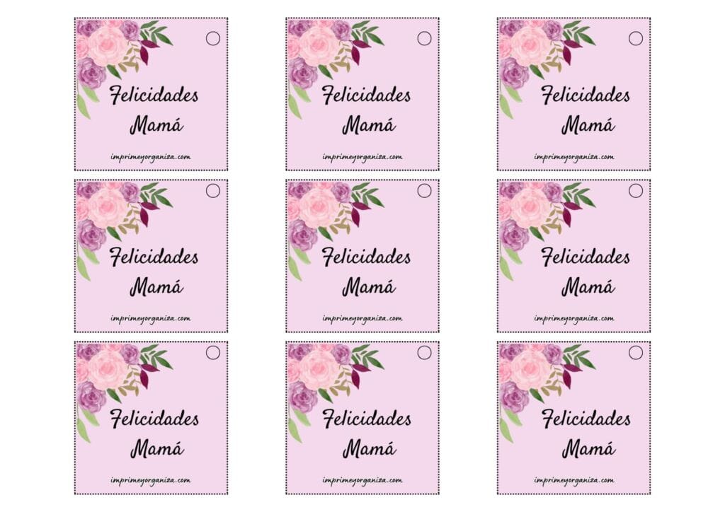 Etiquetas para el Día de la Madre para imprimir en PDF [GRATIS]