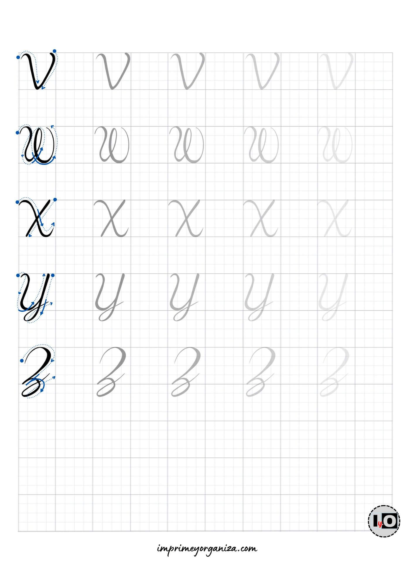 Plantillas de trazos de letras Lettering en PDF [GRATIS]
