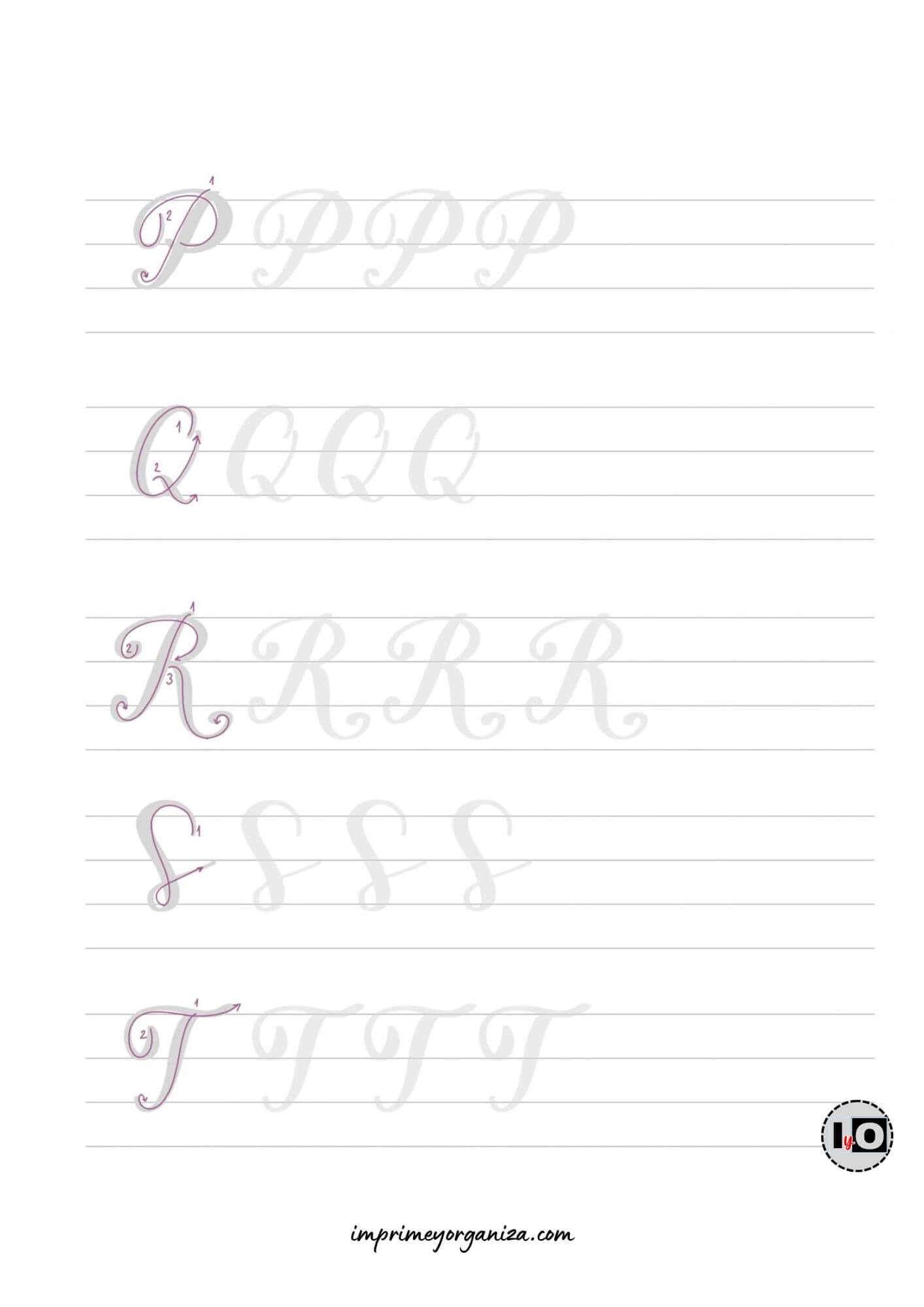 Plantillas de trazos de letras Lettering en PDF [GRATIS]