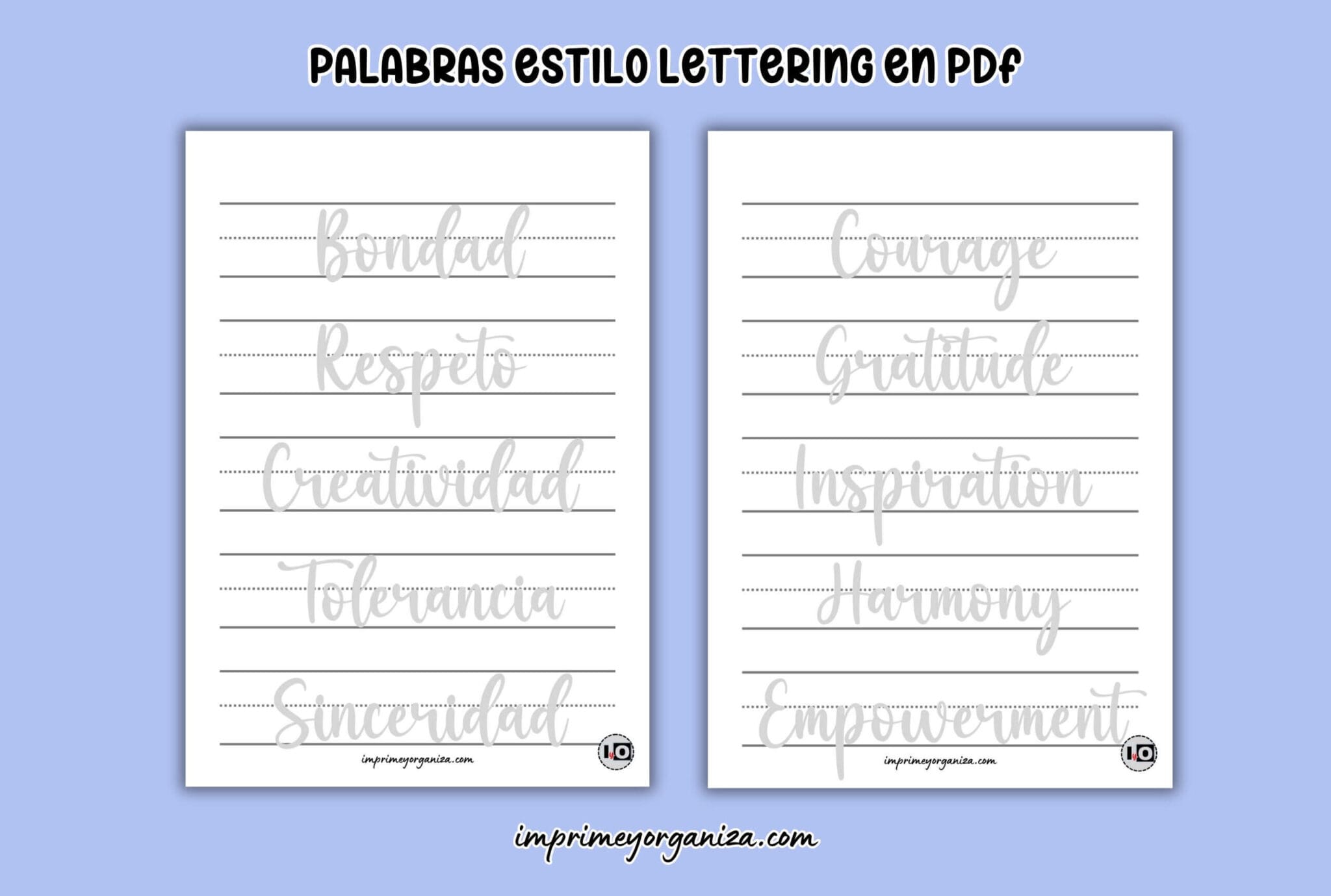 Plantillas para Lettering para imprimir en PDF [GRATIS]