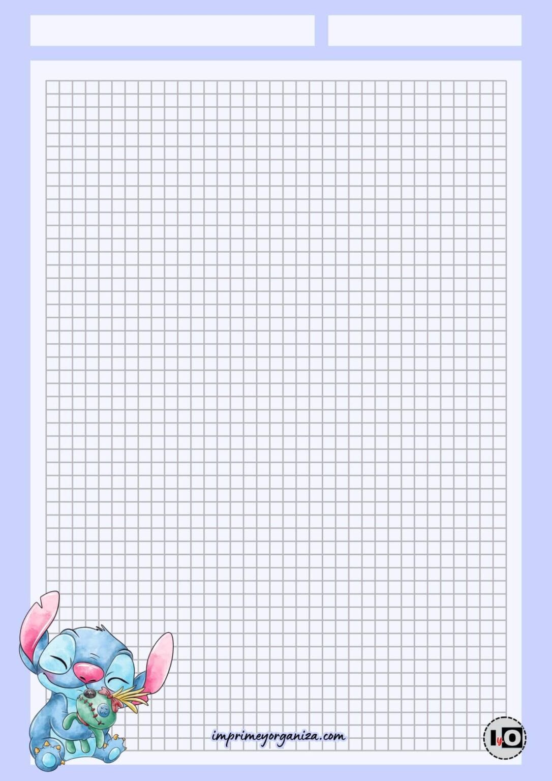 Hojas Cuadriculadas de Stitch para imprimir en PDF [GRATIS]