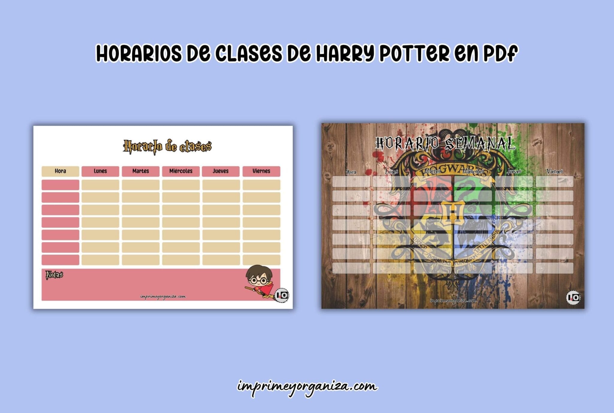 Horarios escolares de Harry Potter en PDF [GRATIS]