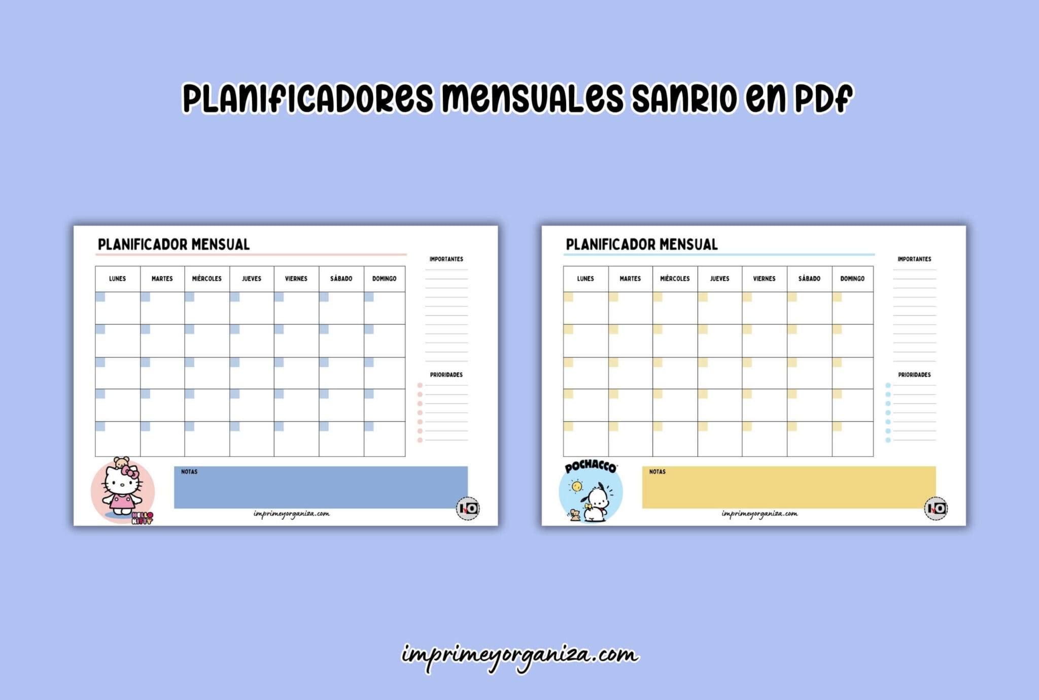 Planificadores Mensuales de Lilo y Stitch en PDF [GRATIS]