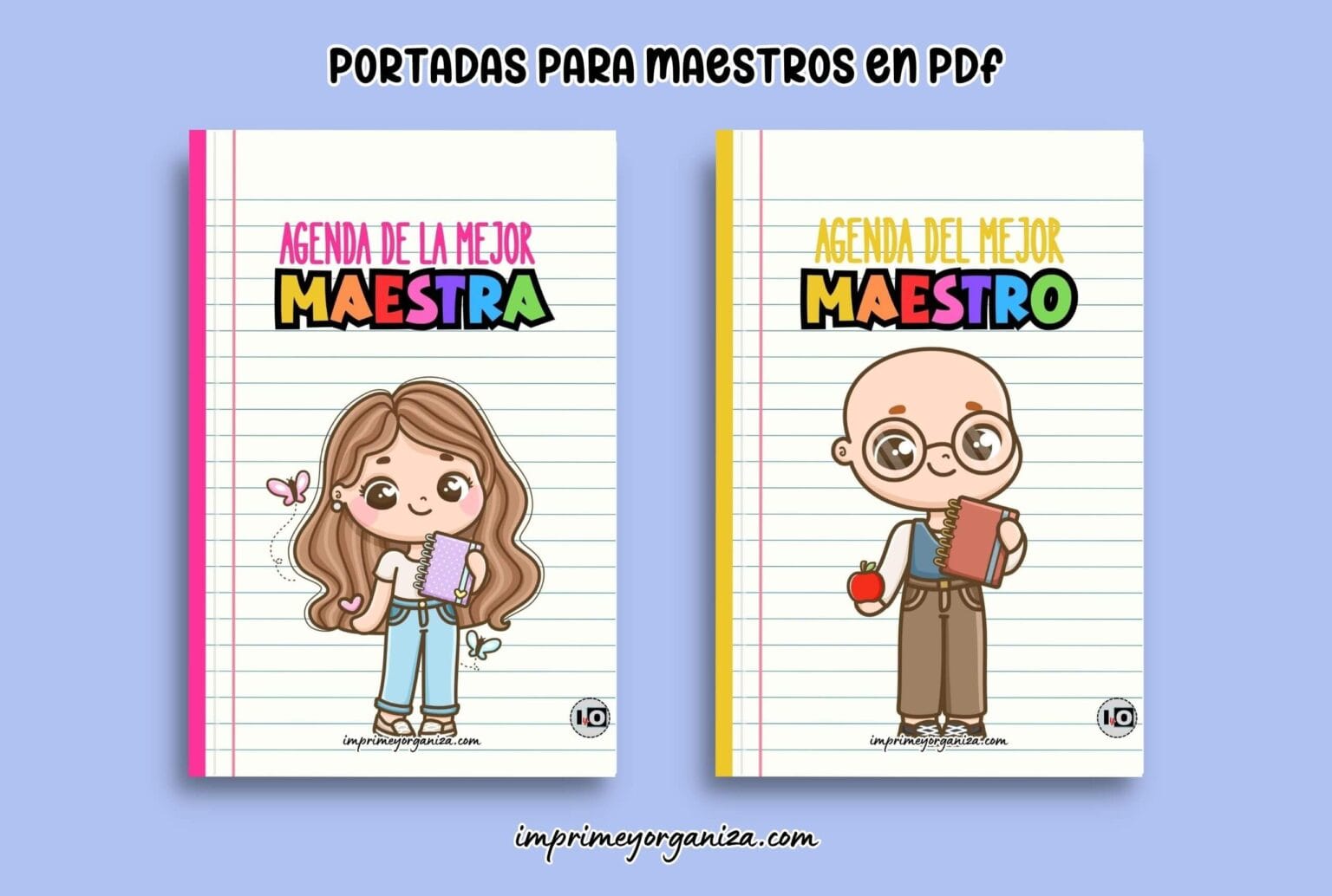 Portadas de cuadernos para imprimir en PDF [GRATIS]