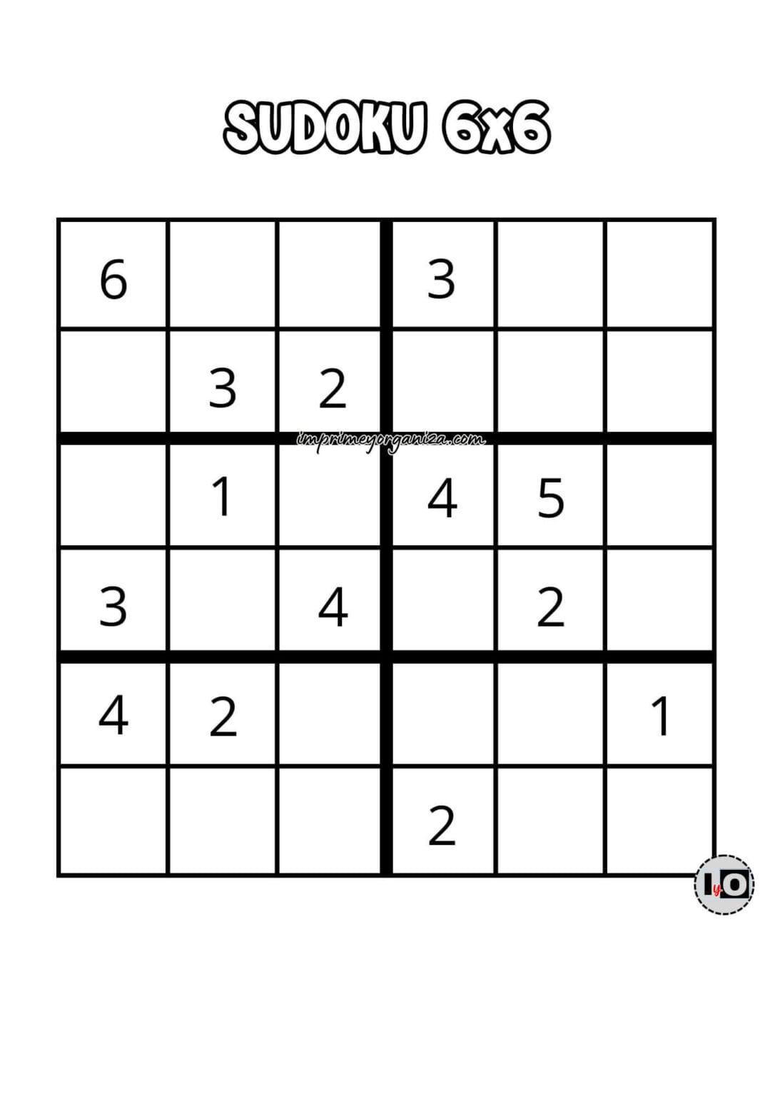 Sudokus Fáciles de 6x6 para imprimir en PDF [GRATIS]