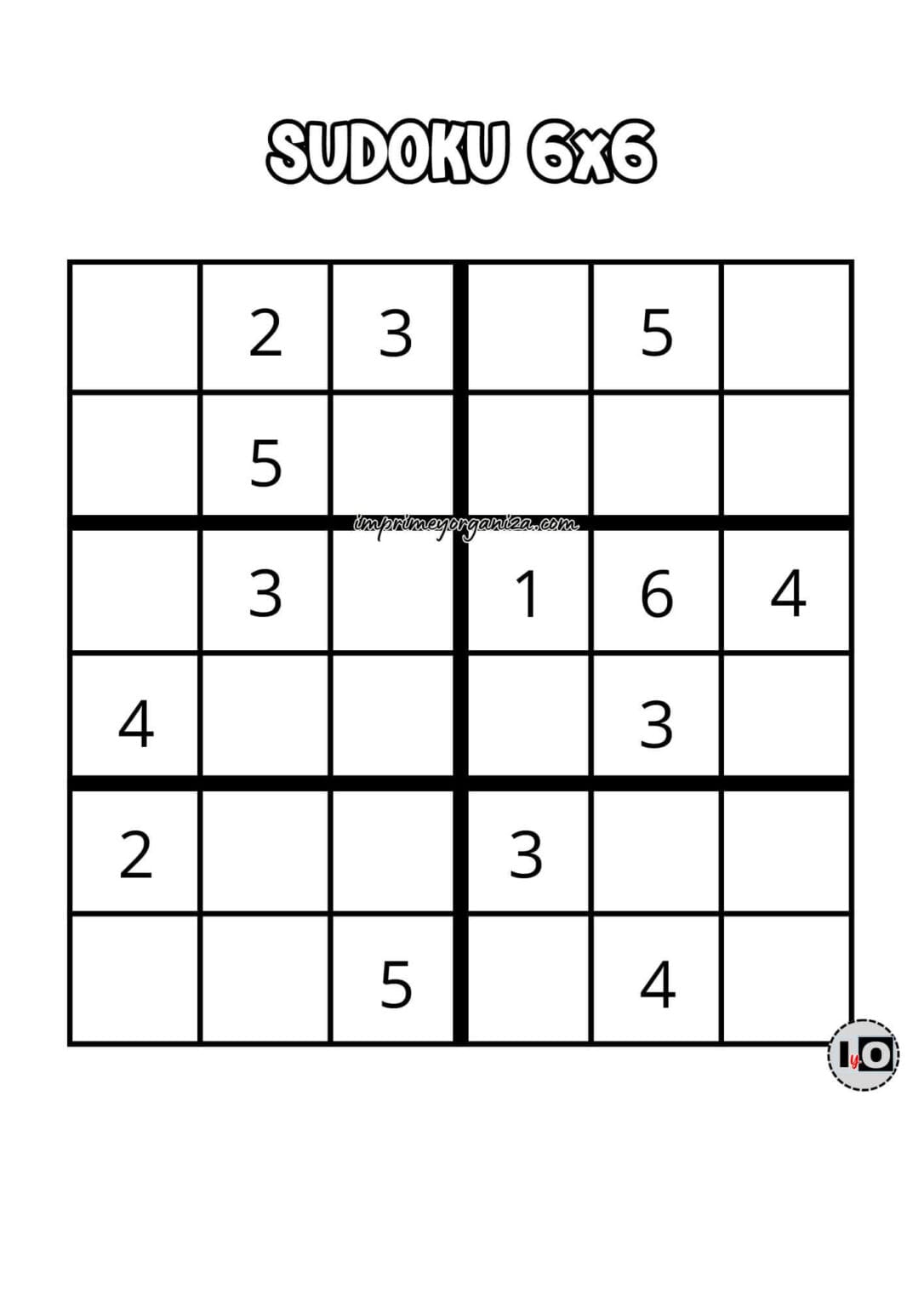 Sudokus Fáciles de 6x6 para imprimir en PDF [GRATIS]