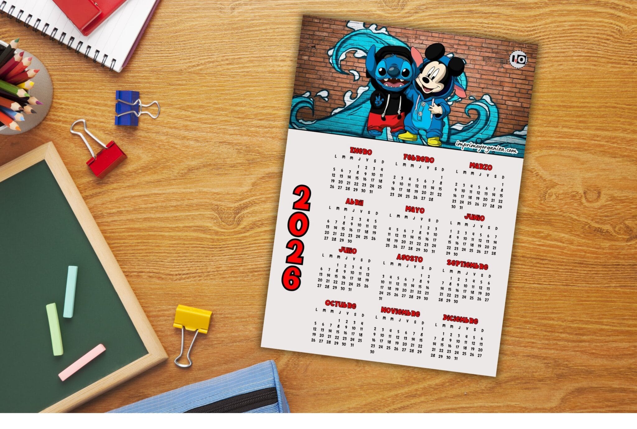 Calendarios Mensuales 2026 de Personajes en PDF [GRATIS]