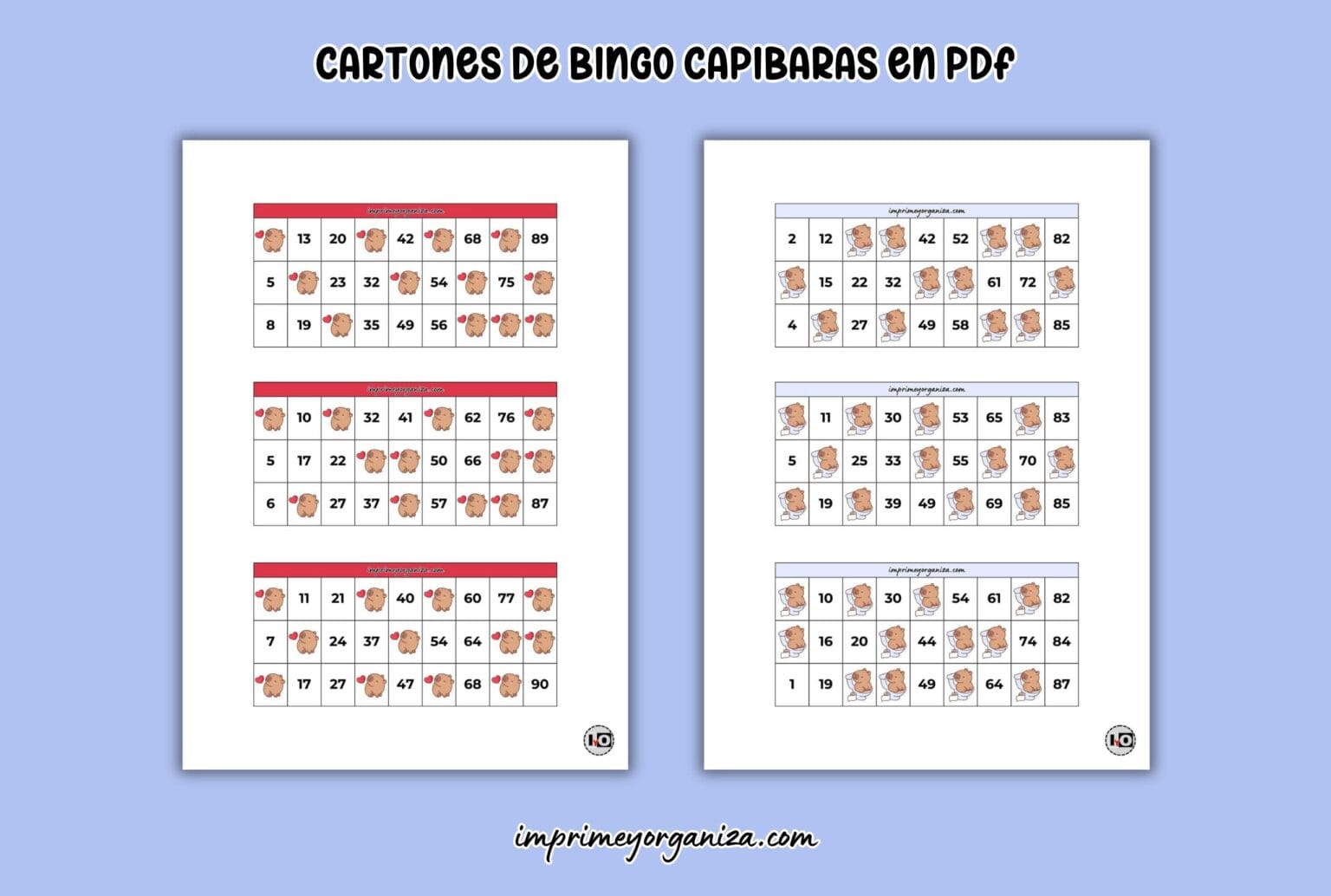 Cartones de Bingo para imprimir en PDF [GRATIS]