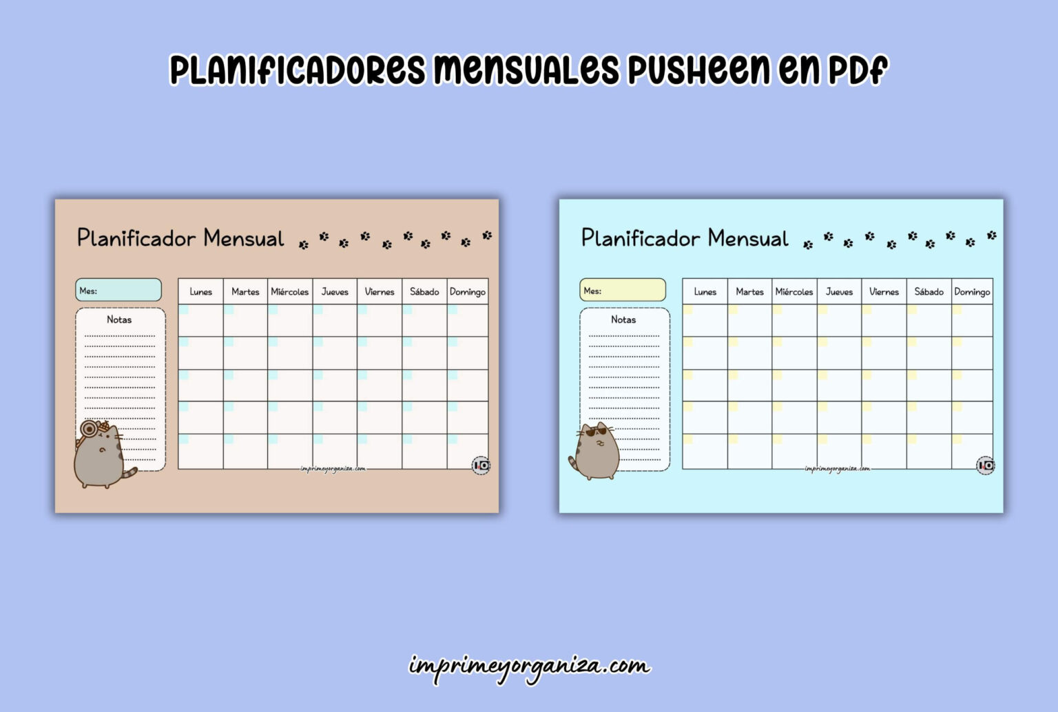 Planificadores Mensuales para Imprimir en PDF [GRATIS]