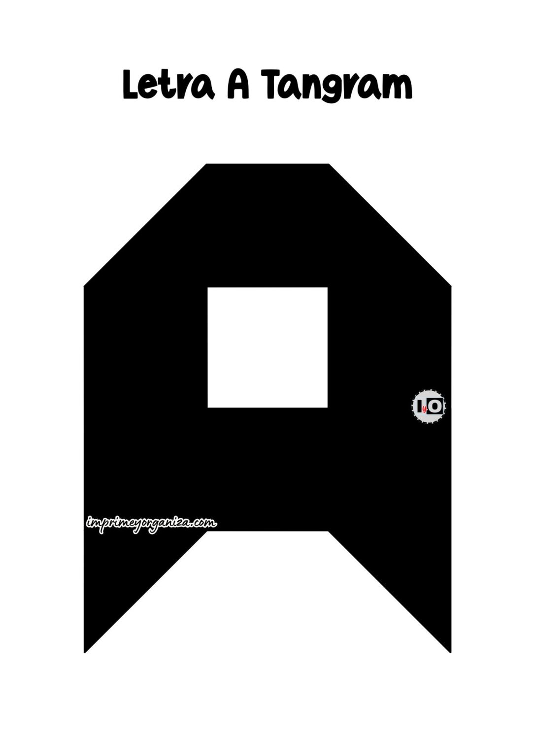 Letras del Abecedario Tangram para imprimir en PDF [GRATIS]