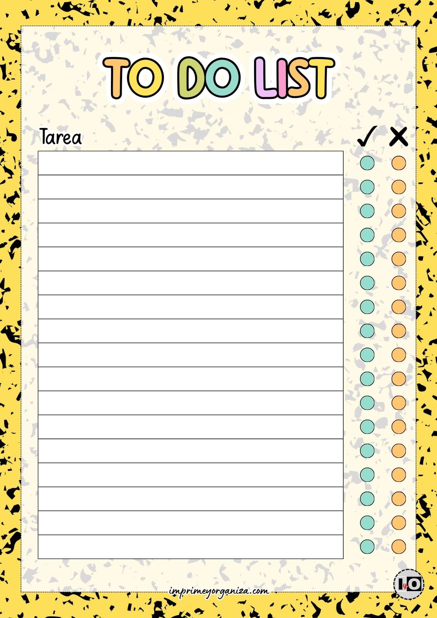 To Do List Composition Pastel para Imprimir en PDF [GRATIS]
