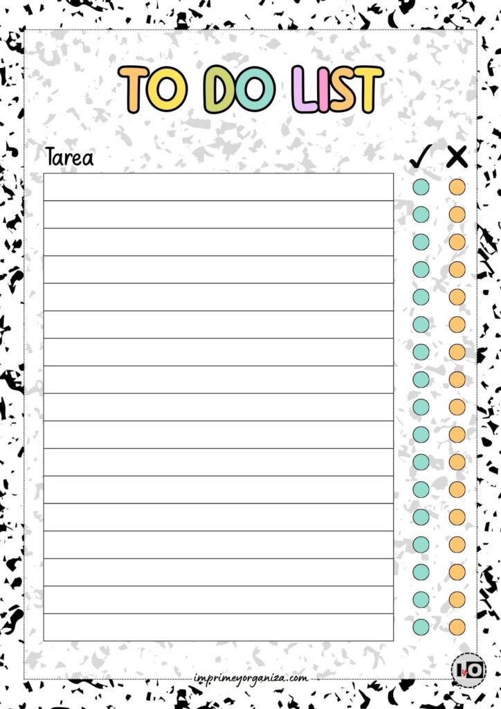 To Do List Composition Pastel para Imprimir en PDF [GRATIS]