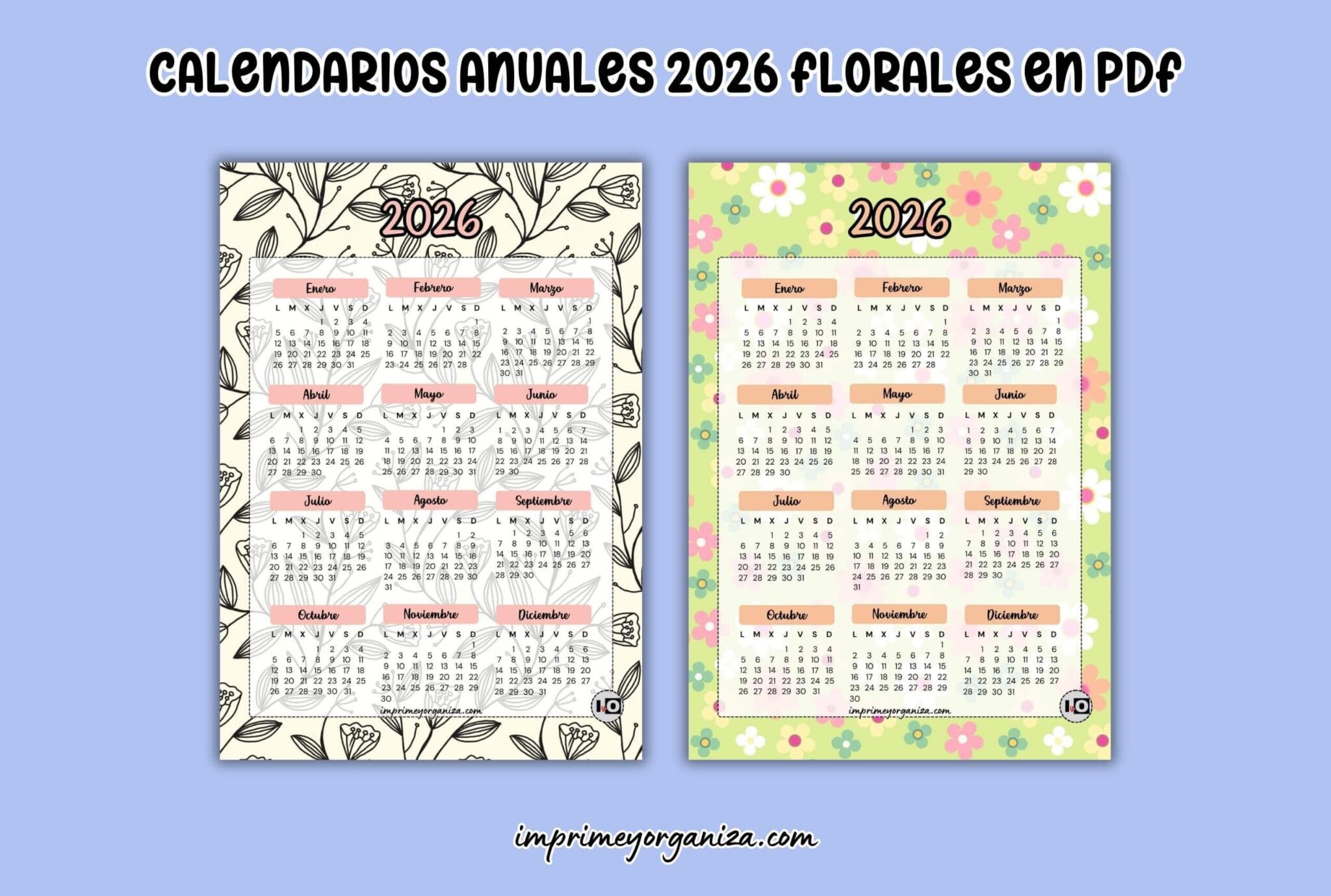Calendarios de Bolsillo para imprimir en PDF [GRATIS]
