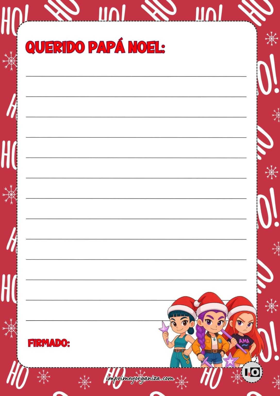 Cartas a Papá Noel para imprimir en PDF [GRATIS]