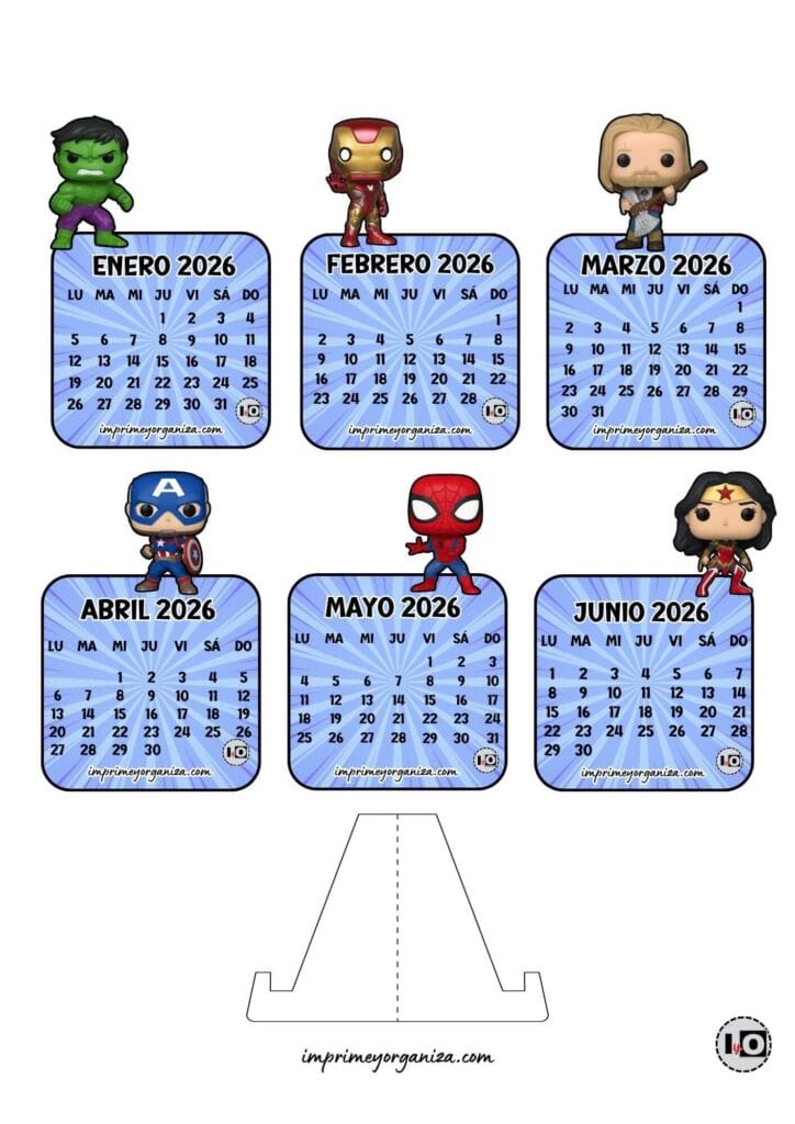 Calendarios Armables por Capas para Imprimir en PDF [GRATIS]