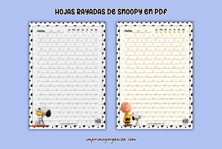 Hojas Rayadas para imprimir en PDF [GRATIS]