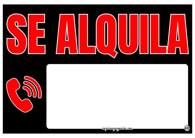 Carteles Se Alquila y Se Vende para imprimir en PDF [GRATIS]