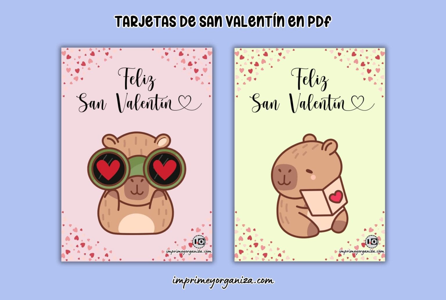 Tarjetas de San Valentín para imprimir en PDF [GRATIS]