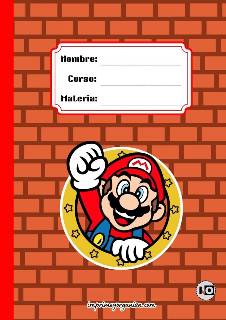 Portadas para Cuadernos de Super Mario en PDF [GRATIS]